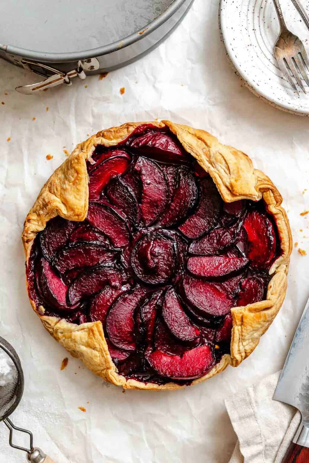 Easy Plum Tart (Plum Galette) - Plant-Based on a Budget
