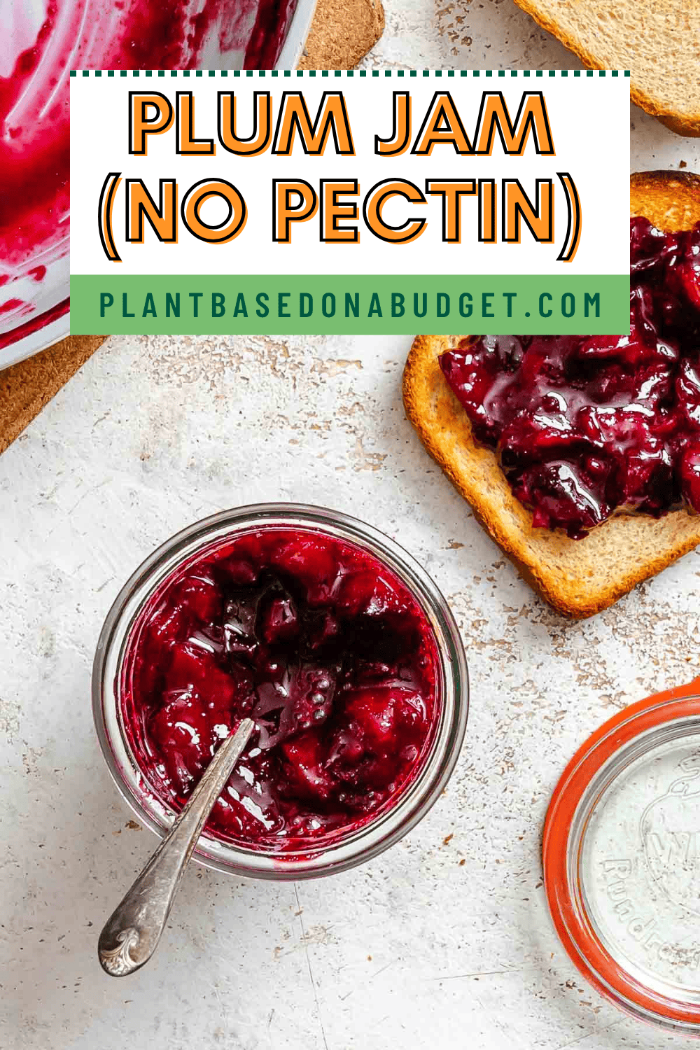 Easy Plum Jam (No Pectin) - Plant-Based on a Budget
